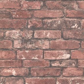 Papel de Parede Tijolo Demolição Vermelho TIJ36 - decoratons