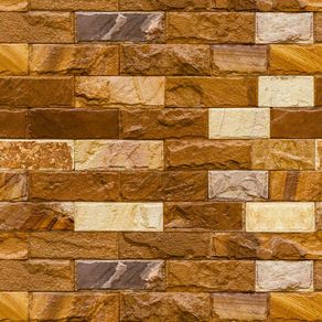 Papel de Parede Pedras Rústica Ocre PED19 - decoratons